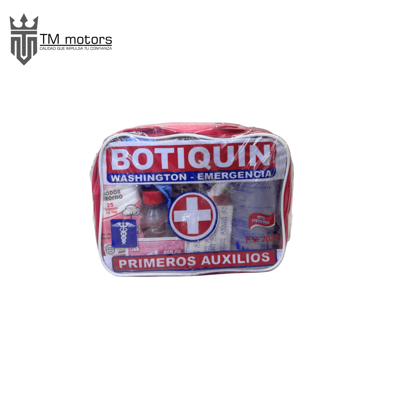 BOTIQUIN DE EMERGENCIA TIPO ESTUCHE DE LONA – TM motors